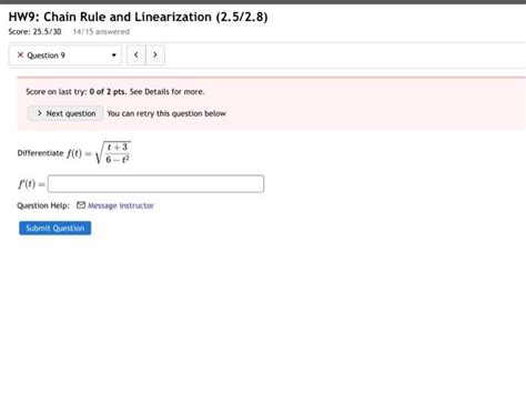 Solved Hw9 Chain Rule And Linearization 2528 Score