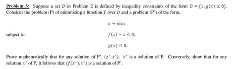 solved problem 2 a point x is a minimizer of a function f