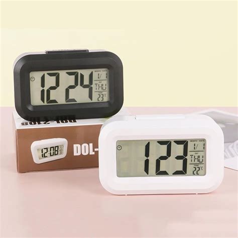Table Clocks With Temperature Calendar Week Display Electronic Led