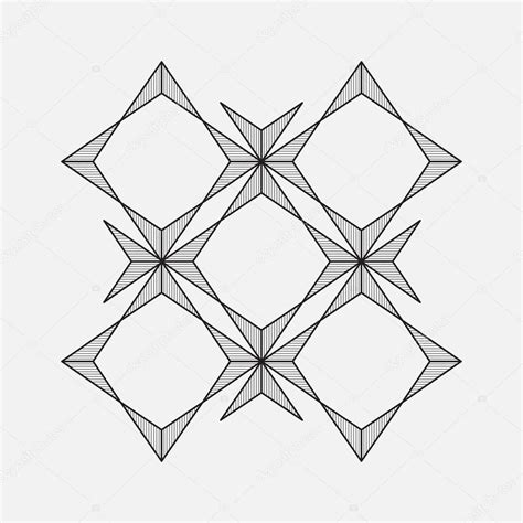 기하학적 패턴 라인 디자인 광장 별 모양 Stock Vector By ©kovalto1 61445459
