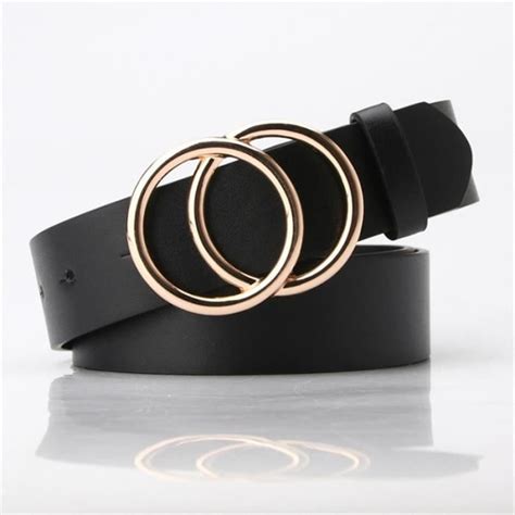 CEINTURE Femme Ceinture à double boucle HOut aller New Fashion cm noir HO Noir
