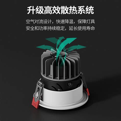 防眩光射灯cob家用客厅3500k嵌入式led灯无主灯照明小山丘洗墙灯 虎窝淘