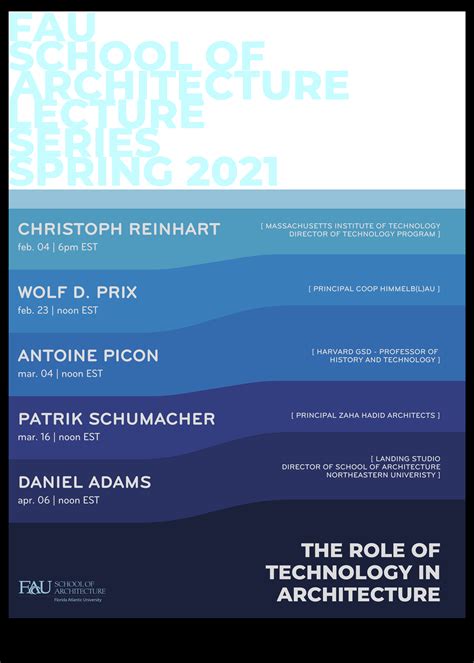 Fau School Of Architecture Lecture Series Spring 2021