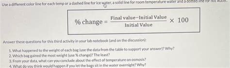 Solved 3 Effect Of Temperature On Osmosis Maple Syrup Chegg Com