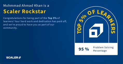 mohammad ahmad khan on linkedin scaler rockstar