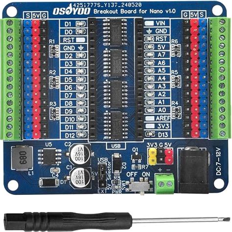 Osoyoo Nano Io Shield Breakout Board With Gpio Status Led