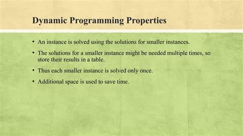 Introduction To Dynamic Programming Principle Of Optimality Pptx