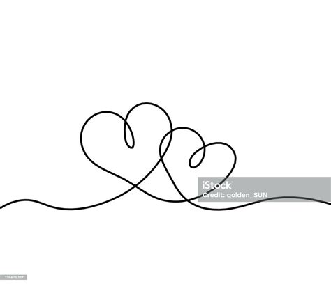 백면으로 흰색에 연속 선 그리기로 추상적 인 마음 기하 도형에 대한 스톡 벡터 아트 및 기타 이미지 기하 도형 낙서 드로잉 디스크 Istock