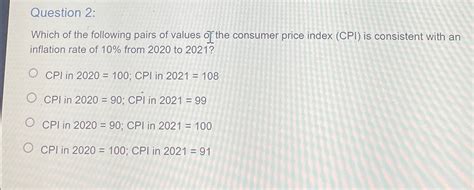 Solved Question 2which Of The Following Pairs Of Values Of