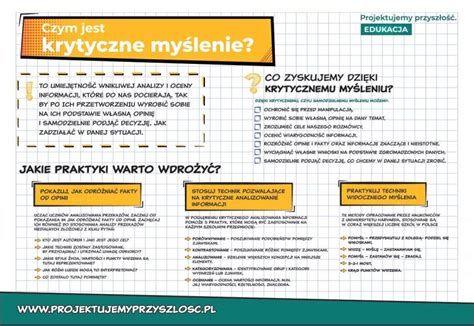 Czym jest krytyczne myślenie Projektujemy Przyszłość Edukacja