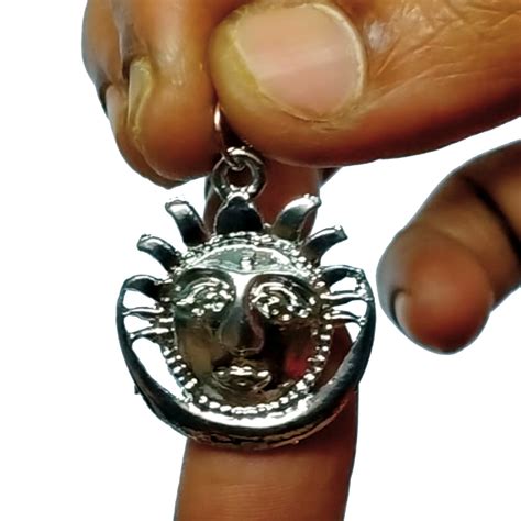 S Aadhyathmik Surya Chandra Pendant White Metal Inch Grams Aadhyathmika Kendra Chennai