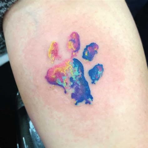 Paw Print Watercolor Tattoo 2 Pawprint Tattoo Watercolor Tattoo Tattoos