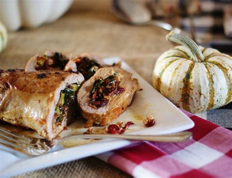 Bacon Cranberries Walnuts And Collards Stuffed Tenderloin Southern