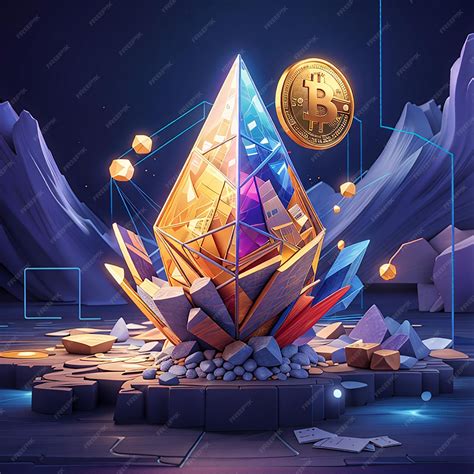 Premium Ai Image 3d Etherium Nft Cryptocurrency Graphic Chart