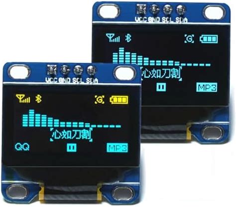 Amazon Com Wishiot 2PCS 0 96 Inch I2C OLED Screen Display Board Module Self Luminous 4 Pin