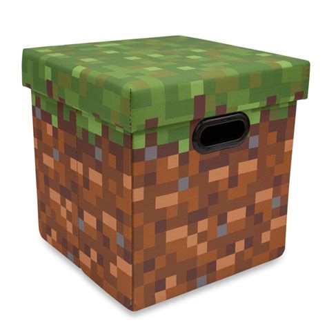 Minecraft Brown Chest 13 Inch Storage Bin Chest With Lid Foldable