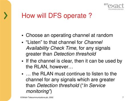 PPT Dynamic Frequency Selection DFS For 5 GHz RLANs PowerPoint