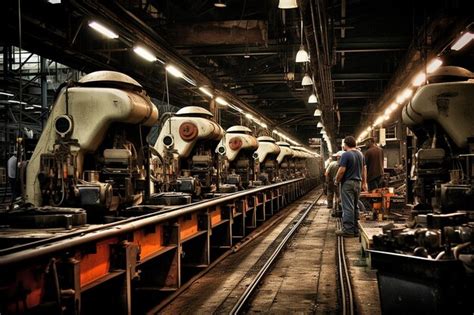 Premium Photo Automotive Assembly Line Robots