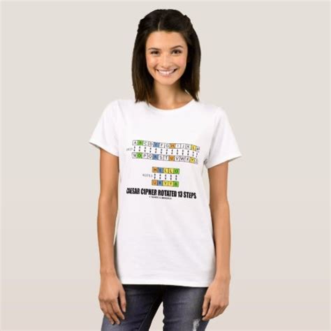 Caesar Cipher Rotated 13 Steps Cryptography T Shirt Zazzle