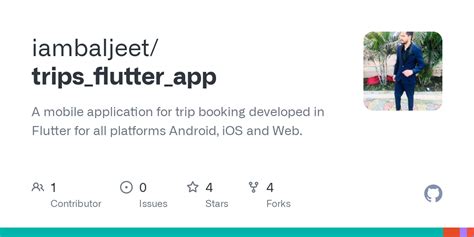 Github Iambaljeet Trips Flutter App A Mobile Application For Trip Booking Developed In