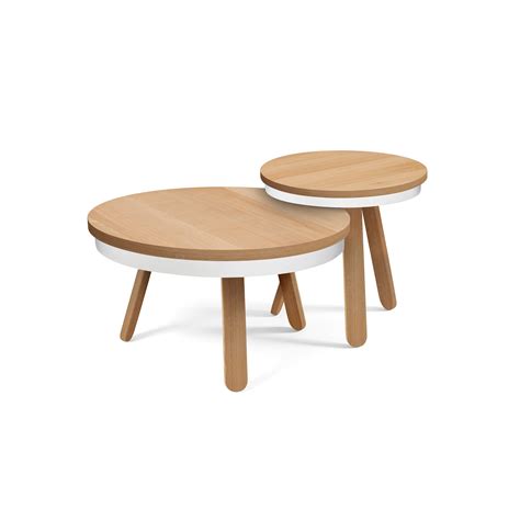 Batea Ms Table Set · Oak And White Woodendot