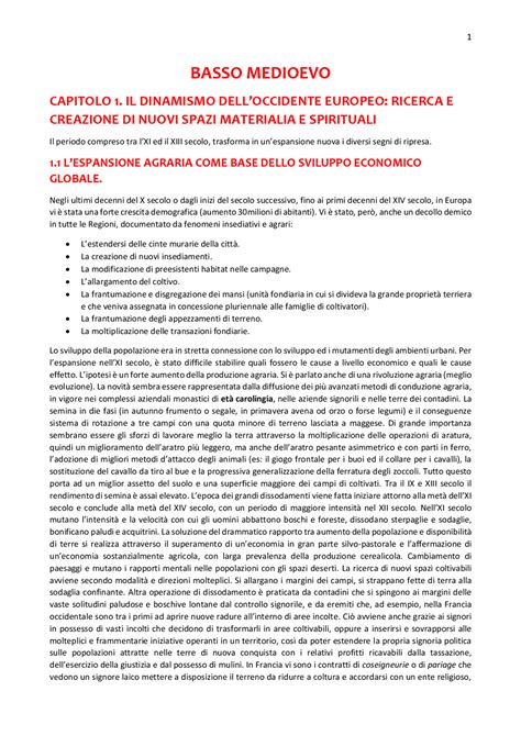 Basso Medioevo Tabacco Merlo Docsity