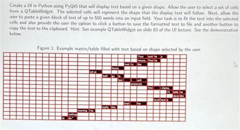 Solved Create A Ui In Python Using Pyqt5 That Will Display