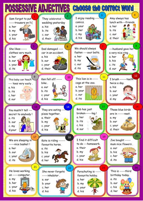 Pin On Possessive Adjectives