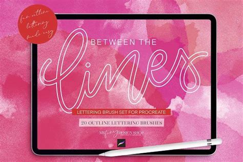 Procreate Outline Lettering Brushes