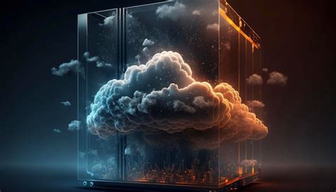 Premium Ai Image Cloud Computing Futuristic Technology Conceptgenerative Ai