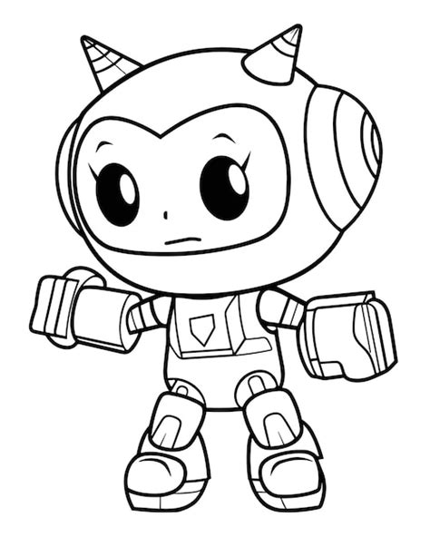 Ausmalbild Roboter Vektoren Und Illustrationen Zum Kostenlosen