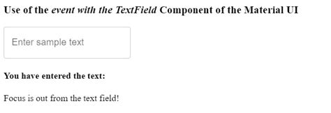 如何在material Ui中使用textfield组件极客教程