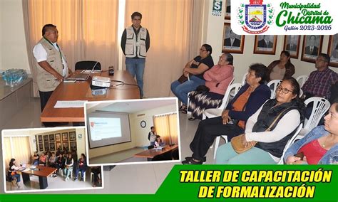 Taller De Capacitación De Formalización Campañas Municipalidad
