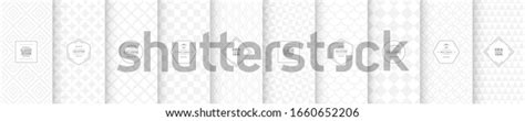 Soft Delicate Patterns Set Seamless Neutral Stock Vector Royalty Free
