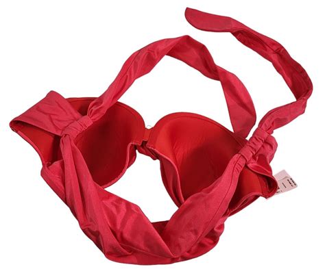 Victorias Secret Swim Bikini Top Sz 32ddd Mix And Match Full Coverage Tie Hot Pink Ebay