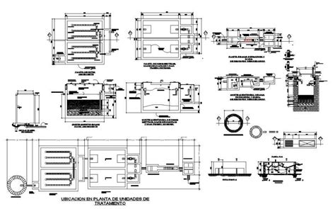 Water Tank And Pump Room Section And Plumbing Structure Drawing Details