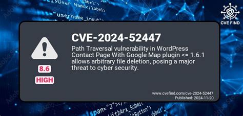 Cve Find On Linkedin Cve 2024 52447 High Path Traversal