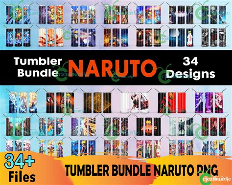 34 Naruto 20oz Skinny Full Tumbler Wrap Png Bundle Free Svg Files