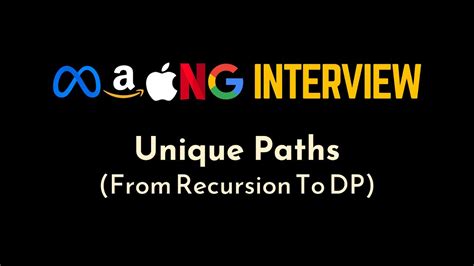 Unique Paths From Recursion To Dynamic Programming Leetcode
