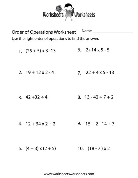 Order Of Operations 8th Grade Math