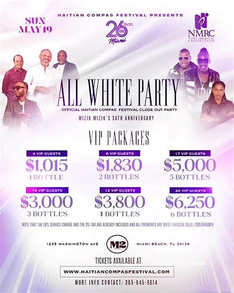 Haitian Compas Festival Closing Party All White Party M2 Miami