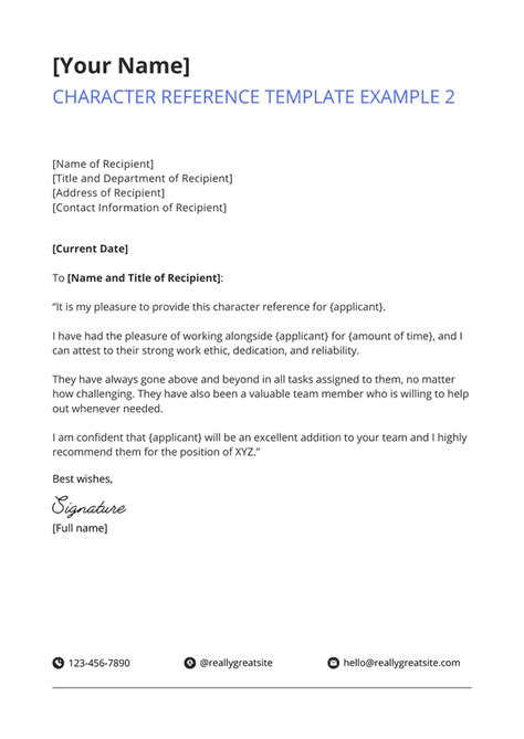 How To Write A Character Reference For A Job Application