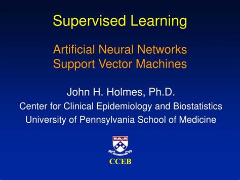 Ppt Supervised Learning Artificial Neural Networks Support Vector