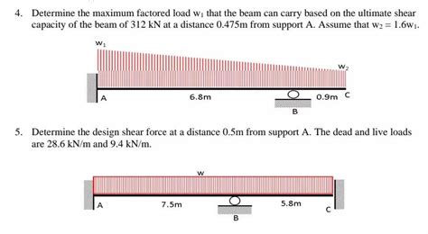 solved 4 determine the maximum factored load w that the