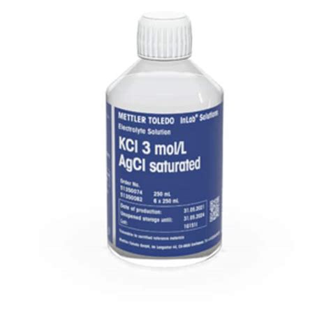 Mettler Toledo Elektrolyt Für Referenzelektroden 3 Moll Kcl Sat Agcl