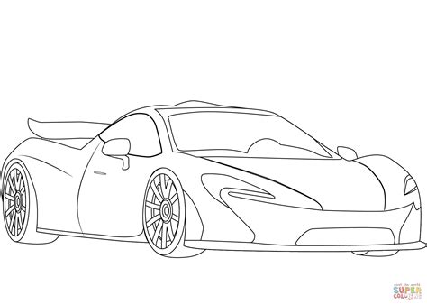 McLaren P1 Coloring Page Free Printable Coloring Pages