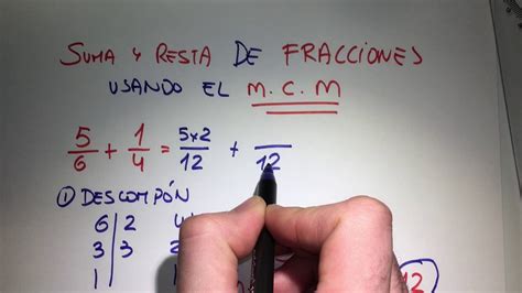 Tema 5 Suma Y Resta De Fracciones Usando El Mínimo Común Múltiplo