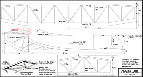 Plans Jetex 50 Fixed Wing Aircraft