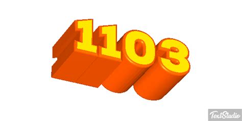 1103 Number Animated  Logo Designs