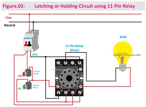 Pla Type 11 Pin Relay Pinout Circuit And Wiring Diagram Etechnog